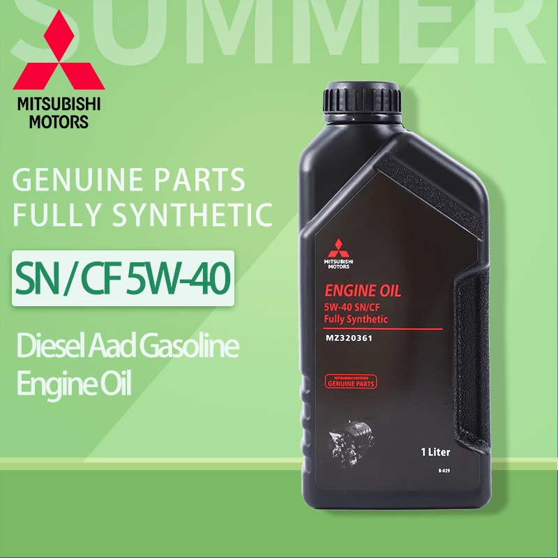 Mitsubishi Motors Genuine 1L SN/CF 5W-40 Fully Synthetic For Diesel And Gasoline Engine Oil 1 ...