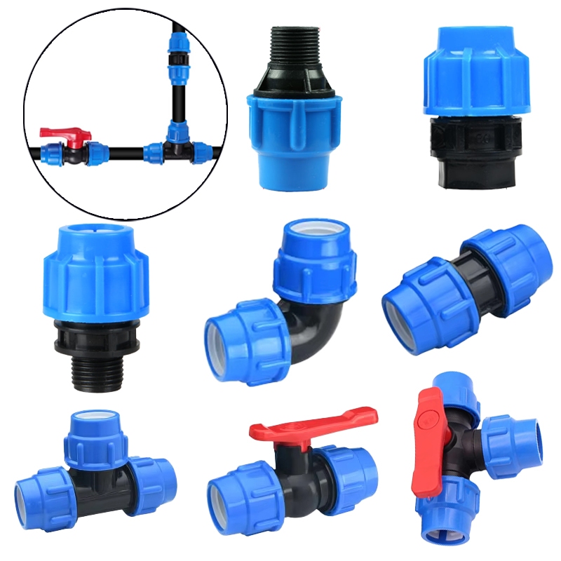 PE-quick Connector PE Compression Connector for PE and PVC Pipe 1/2" 3/ ...