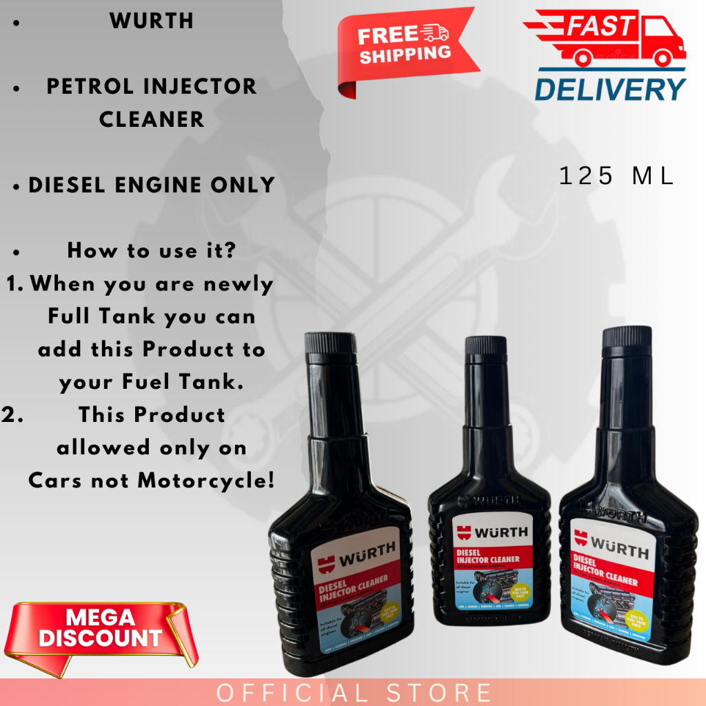 Fuel Injector Cleaner Diesel Engine Wurth 125 ML PC/BUNDLE | Shopee ...