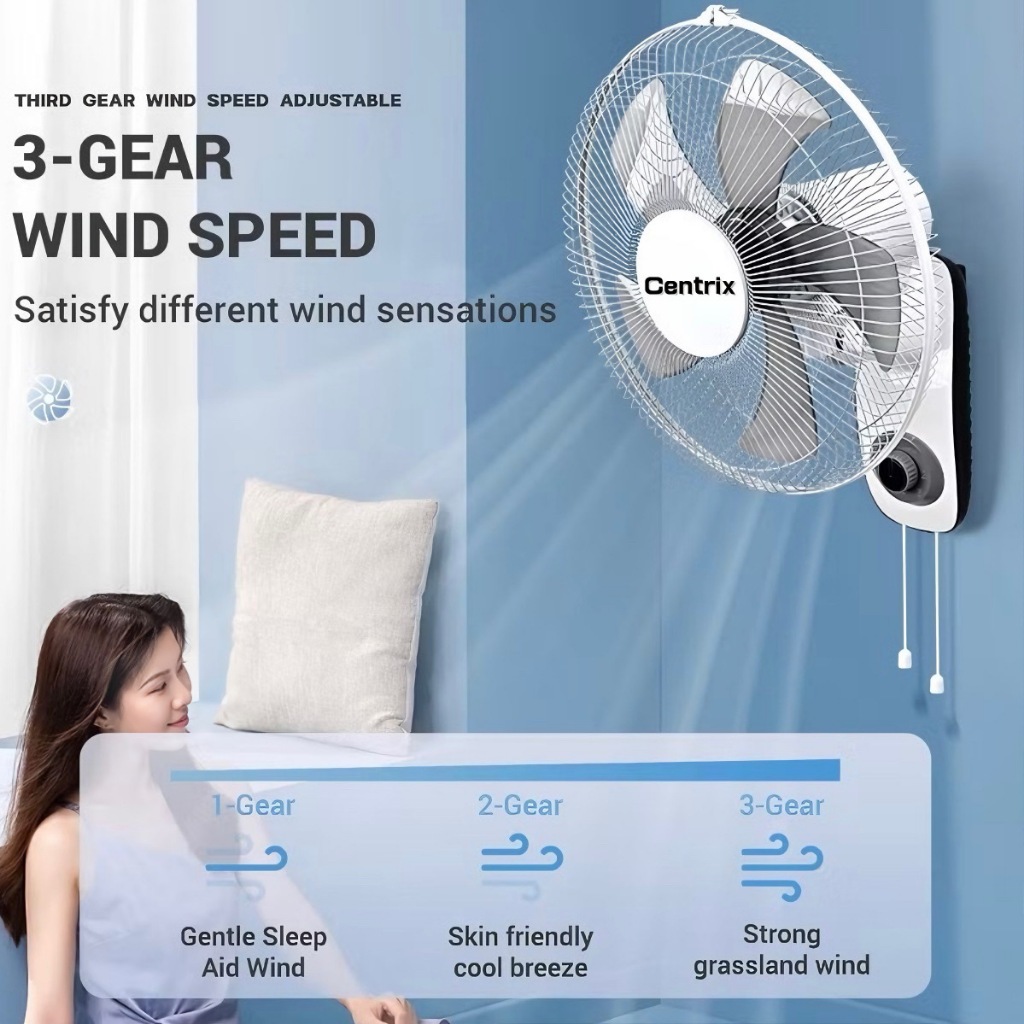 Centrix Wall Fan Buy-1 Take-1 Electric Fan 16-inches Imported motor 3 ...