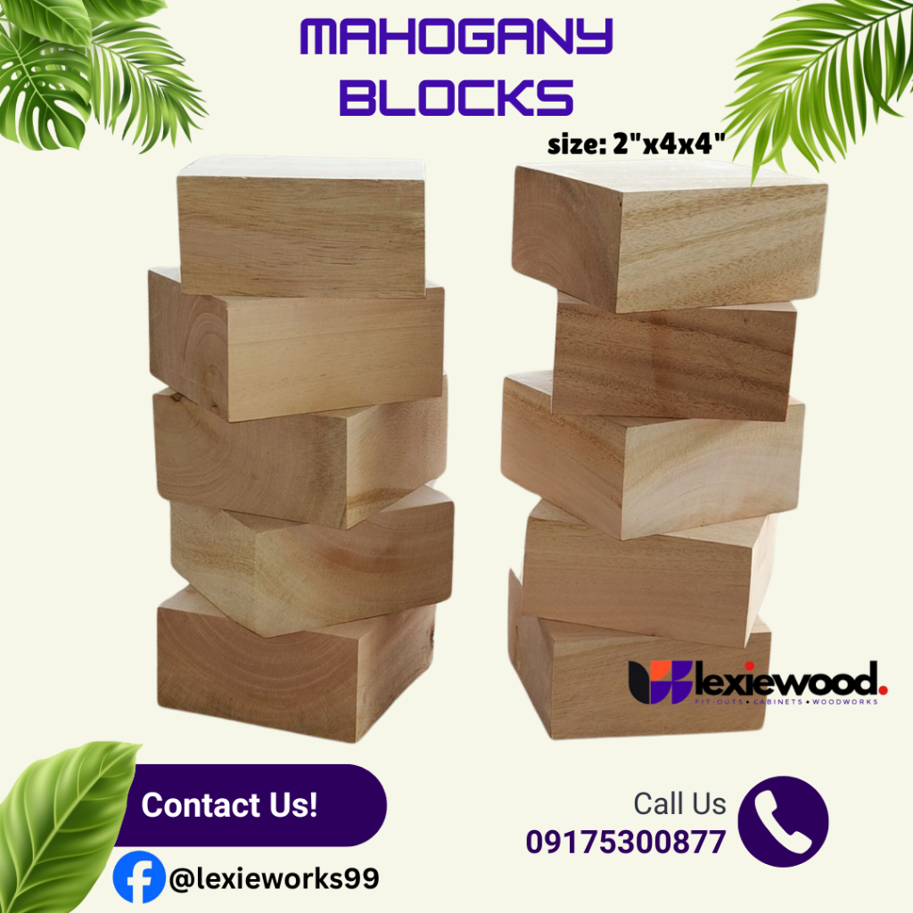 Lexiewood Unfinished Mahogany Blocks for your Craft and DIY project ...