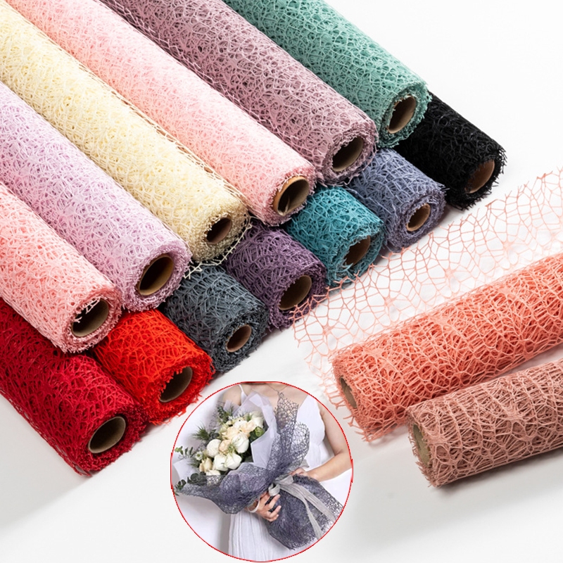 50cm x 5 yards Flower Wrapping Gauze Wrapping Paper Diy Gift Bouquet ...