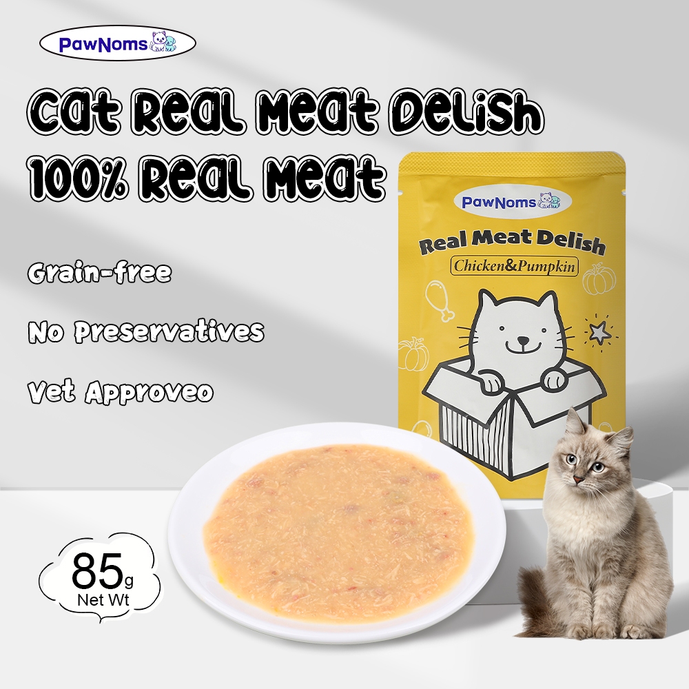 PawNoms Cat Wet Food Real Meat Delish Chicken Pumpkin 85g Healthy ...