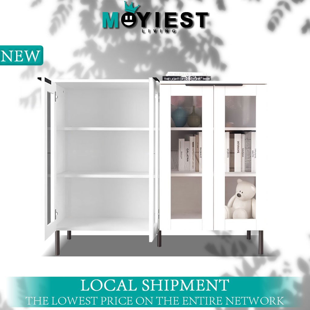 White storage cabinet 60/120 * 30 * 95CM display cabinet ...
