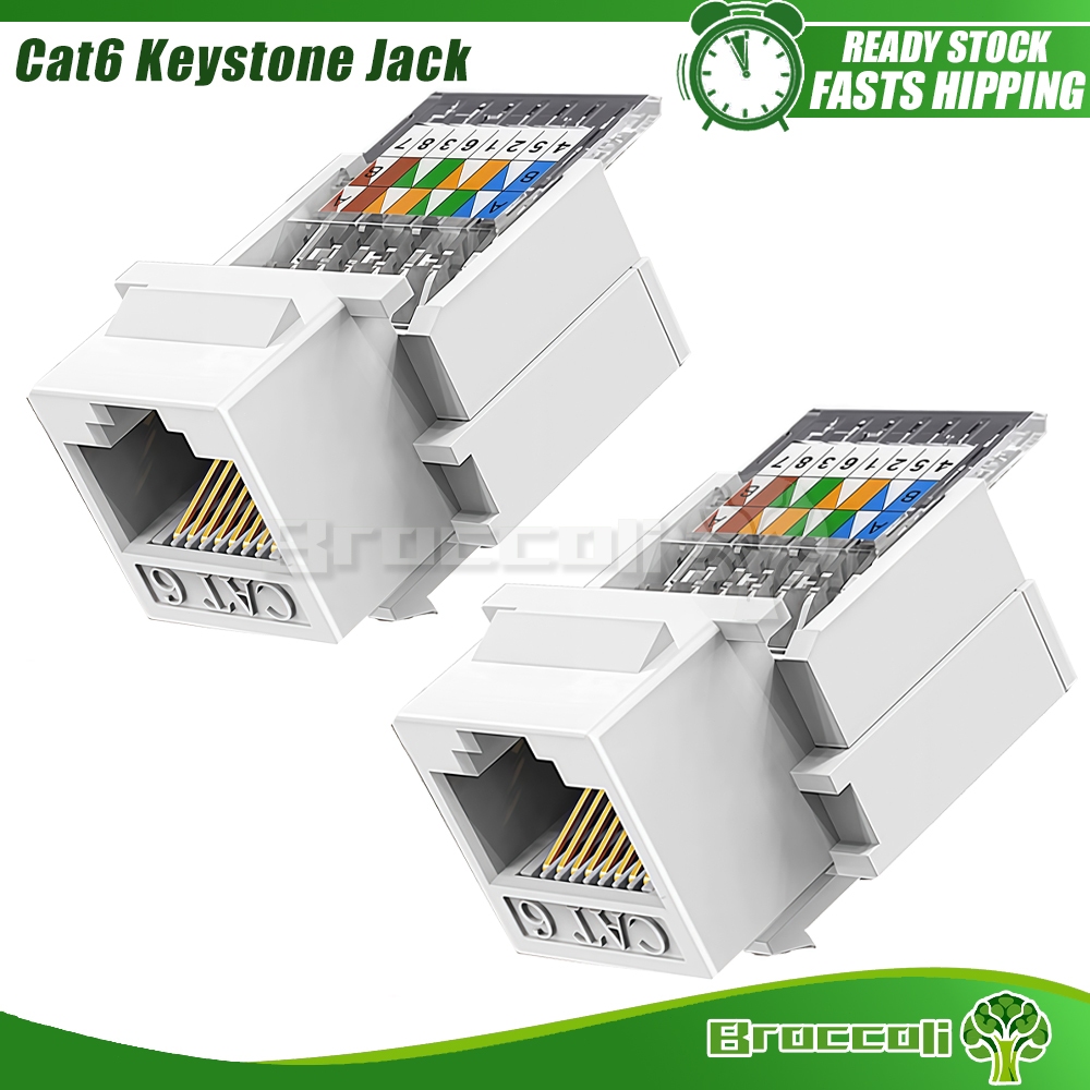 1PC Cat6 RJ45 Tool-Less Keystone Jack, No Punch Down, Ethernet Wall ...
