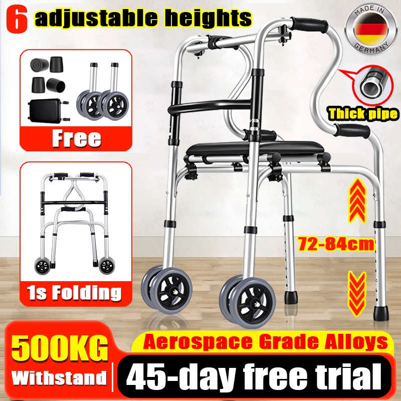 Adult Walker With wheels and Seat Walker for elderly Tungkod for senior ...