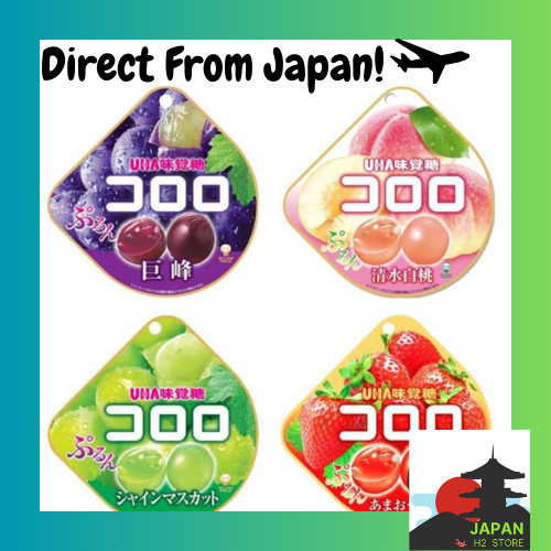 【Direct from Japan】UHA Mikakuto CORORO Grape/White Peach/Shine Muscat/Strawberry | Shopee ...