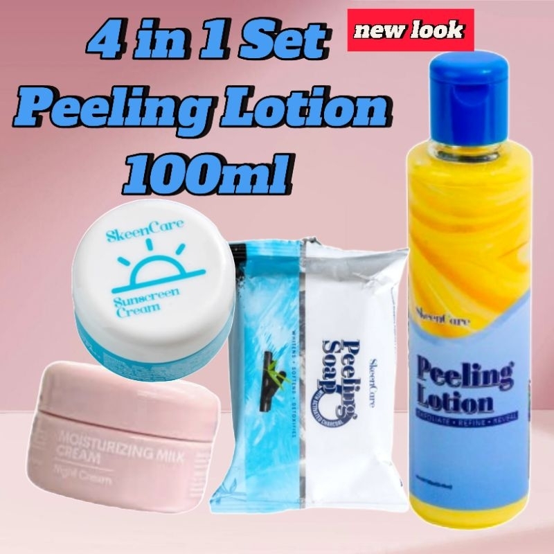 4in1 (New Look) Original SkeenCare Peeling Lotion Set 100ml, Whitening ...
