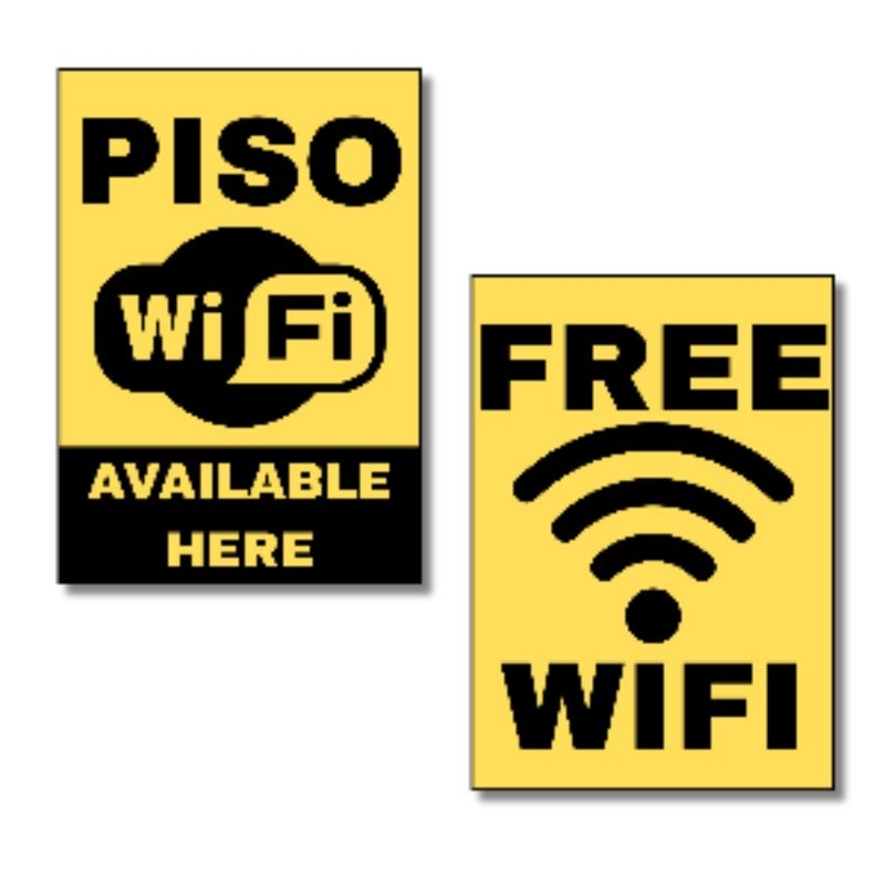 Piso Wifi Free Wifi Signage Laminated Signage A5 A4 size | Shopee ...