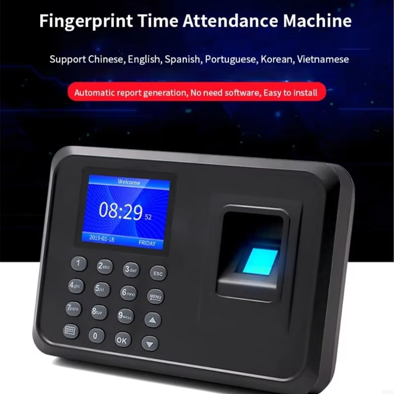 Biometric Employee Attendance Machine Fingerprint Time Clock Recorder ...
