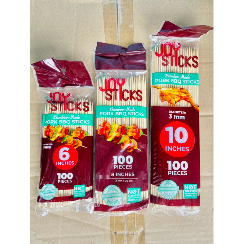 JOYSTICK BBQ STICK 100PCS | Bamboo Stick | Round Stick | Shopee Philippines