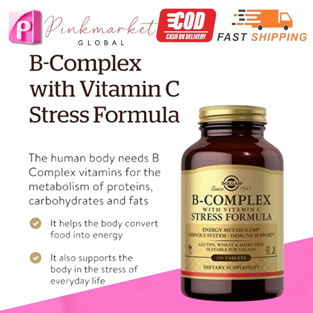 Solgar Ultimate B+C Complex 90 / 250 Tabs | B-Complex + Vitamin C for ...