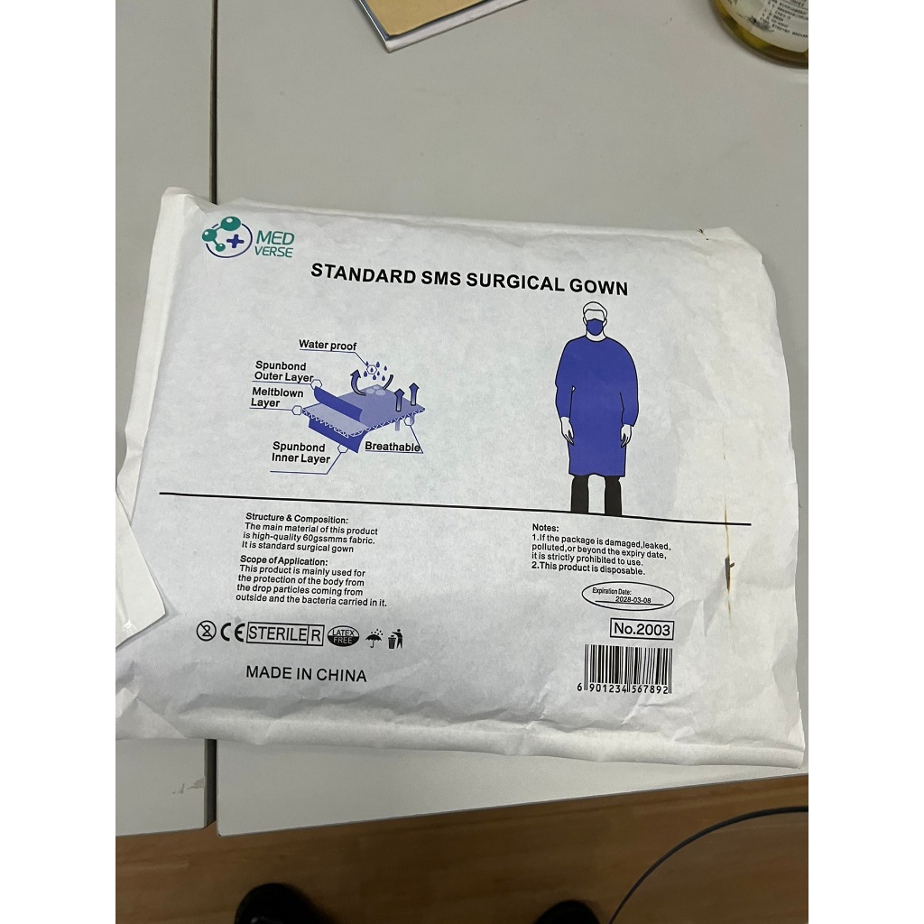 STERILE GOWN 1 PIECE PER STERILE POUCH MEDVERSE | Shopee Philippines