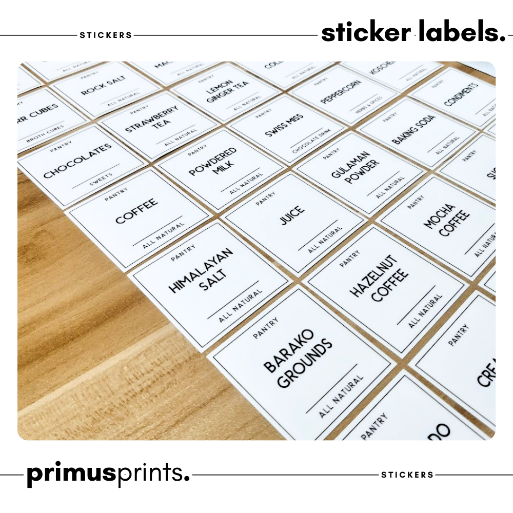 20 pcs Minimalist 𝗖𝗨𝗦𝗧𝗢𝗠 𝗟𝗔𝗕𝗘𝗟𝗦 | Waterproof Vinyl Sticker - 2x2 inches ...