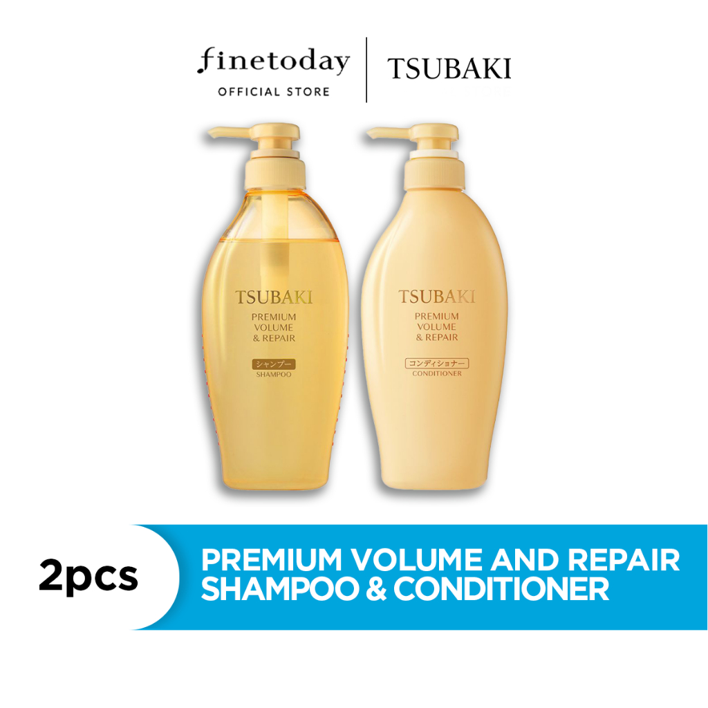 TSUBAKI Premium Volume & Repair Shampoo 450ml + Conditioner 450ml | Shopee Philippines