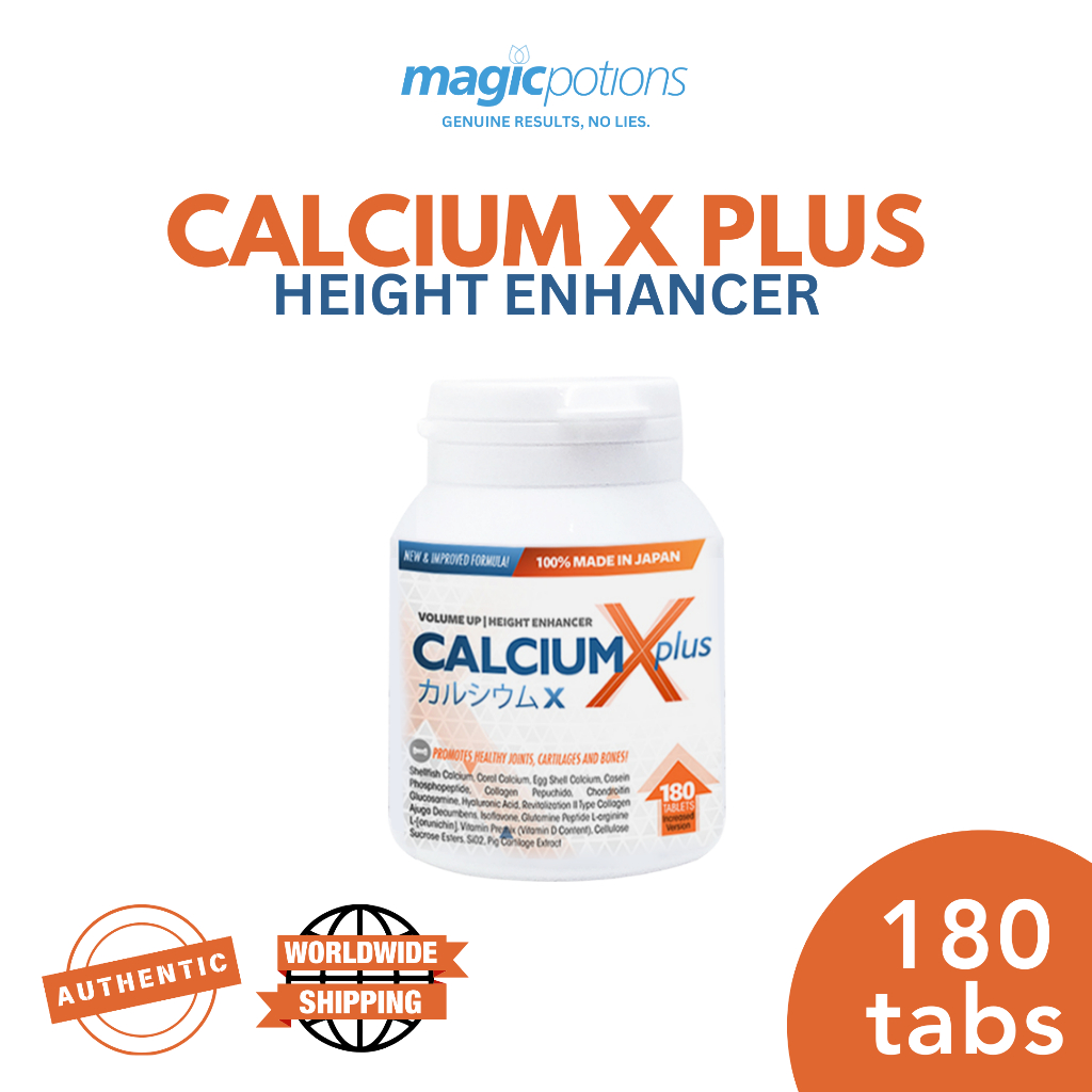 Calcium X Plus Japan Height Enhancer - Bottle of 180 Tablets | Shopee ...