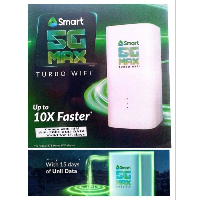 SMART 5G MAX Turbo WiFi 15days unli pldt | Shopee Philippines