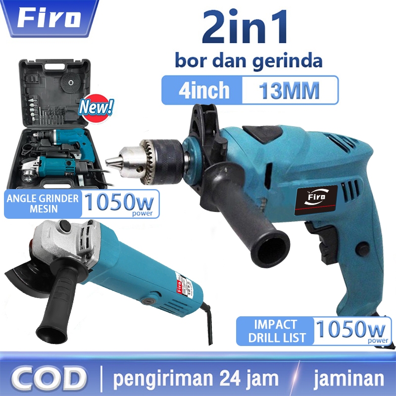 HP1630 Drill & Makita 9553HN Grinder Set (2in1 New) Free accessories ...