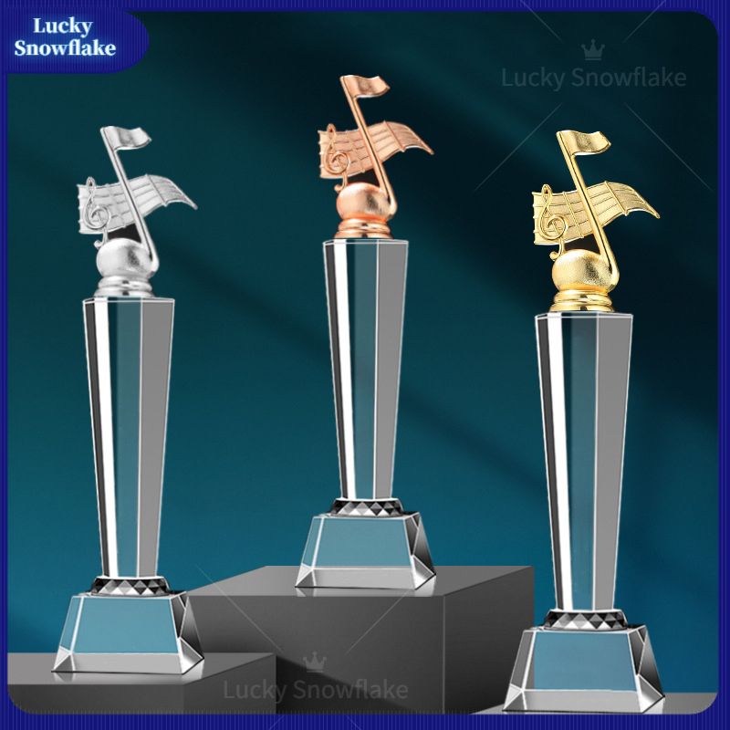 Singing Competition Event Crystal Glass Trophy (Set of 3) (Height 24cm ...