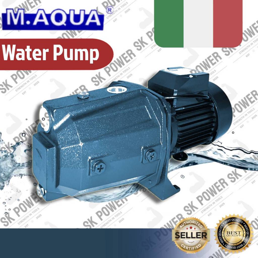 M AQUA Italy Jet Pump Water Pump Jetmatic Booster Pump Shallow Well 0.5 ...