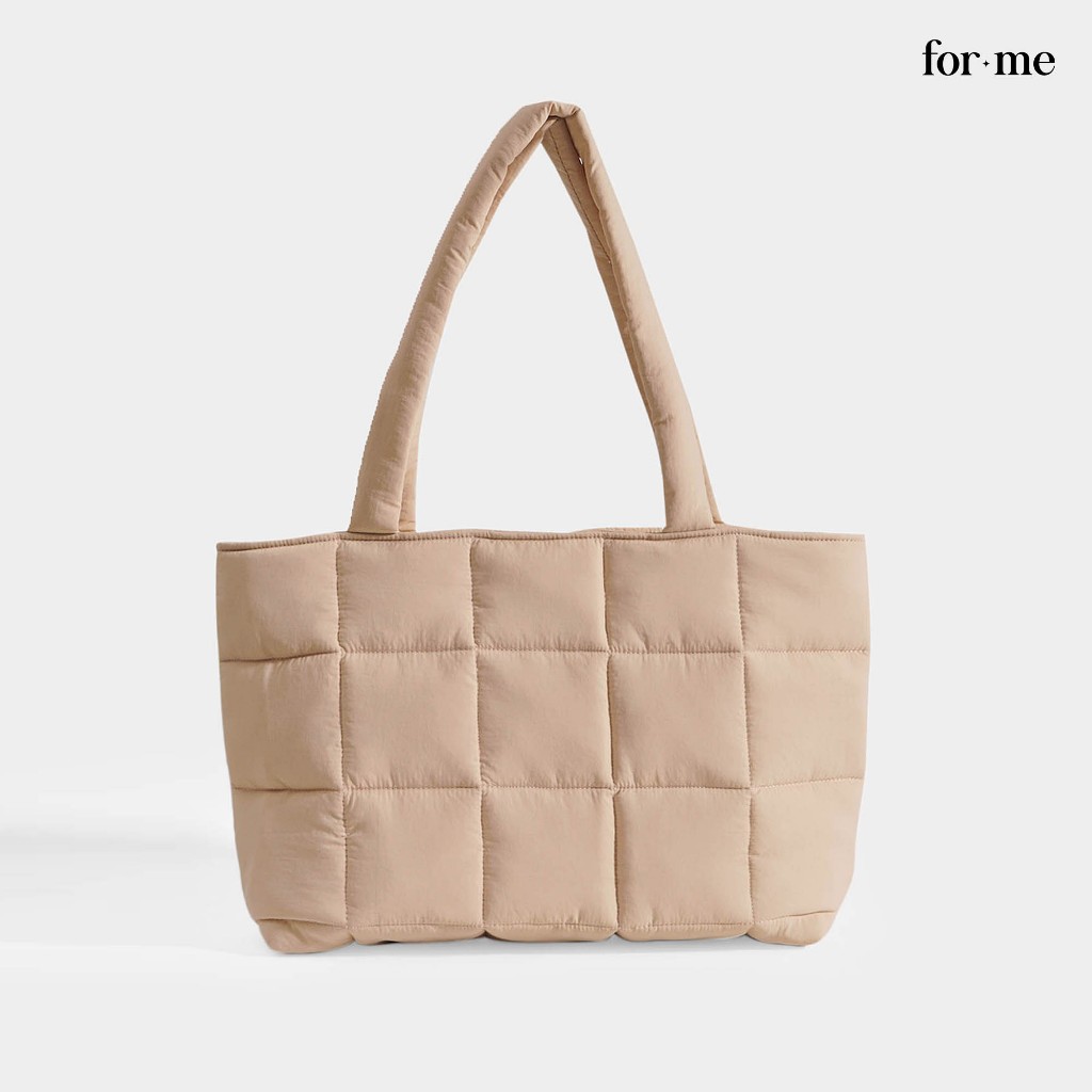 ForMe Nylon Shoulder Bag For Women (Beige) | Shopee Philippines