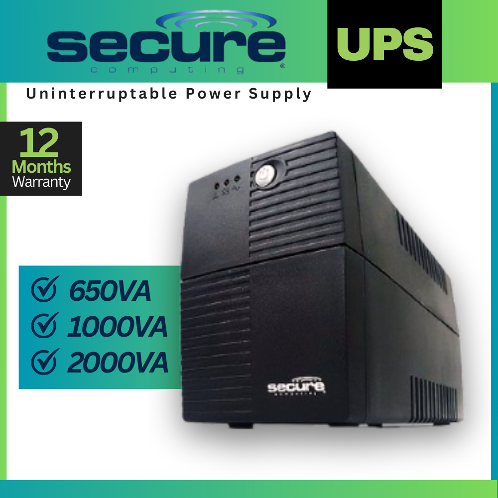 Brandnew Secure UPS 1000VA Uninterruptible Power Supply | Shopee ...