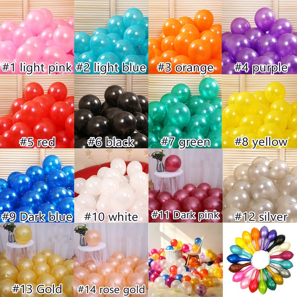 (lucky tarsier) 5inch 25pcs/10pcs Metallic Balloon party decor ...