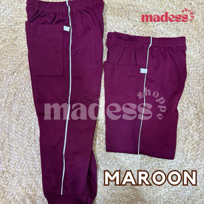 MAROON COLOR ONLY PE JOGGING PANTS FOR KIDS (UP TO 12 YRS OLD) | Shopee ...