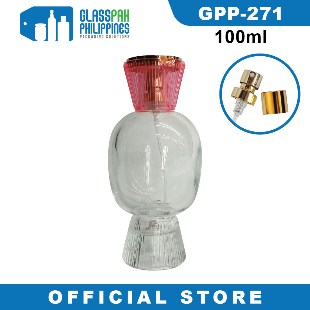 Glasspak 100ml Candy Perfume Bottle Crimp Type Crimp Lid 15mm (Sealed ...