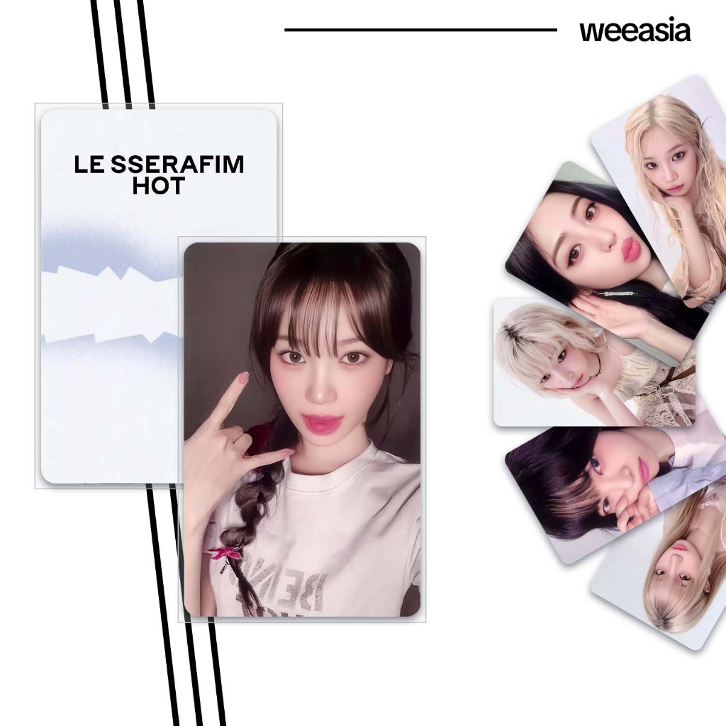 LE SSERAFIM HOT WEVERSE ALBUM LUCKY DRAW LOMO CARDS PHOTOCARDS Print ...