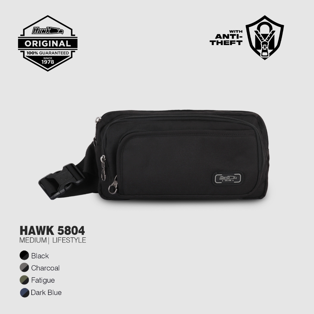Hawk 5804 Belt Bag | Anti-Theft | Shopee Philippines