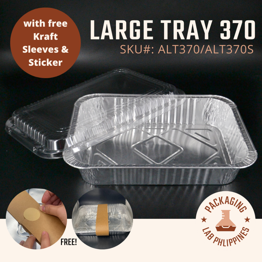 [5pcs] Aluminum Party Tray / Large Aluminum Tray with Free Sleeve ...