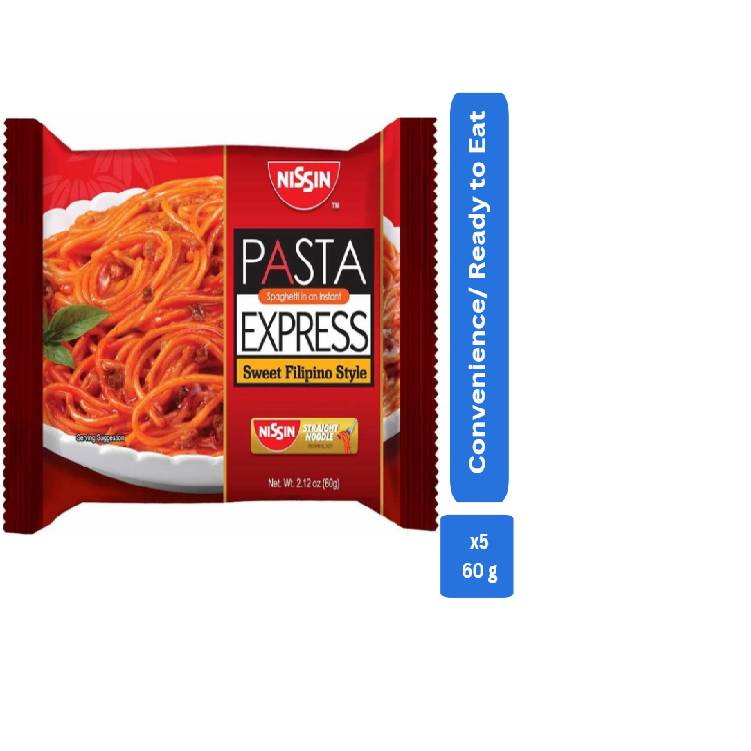 Nissin Pasta Express Sweet Filipino Style 60g:Default- Bundle of 5 ...