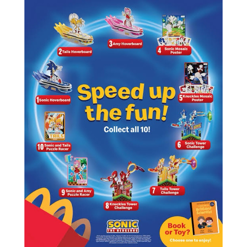 [100% Original]McDonalds Sonic The Hedgehog Toys(Sonic Happy Meal Toys ...