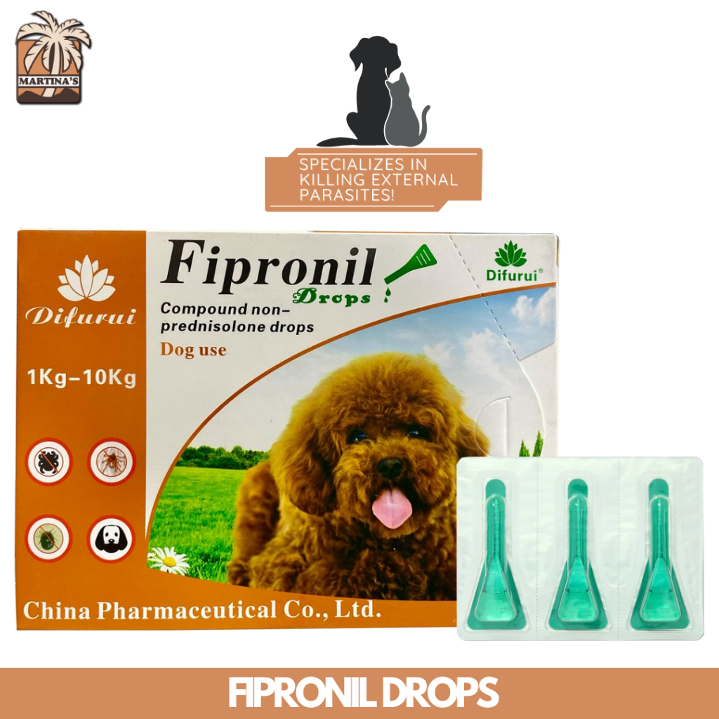 Fipronil Drops Spot-on Flea & Tick Treatment for Dogs (1kg - 10kg) by ...