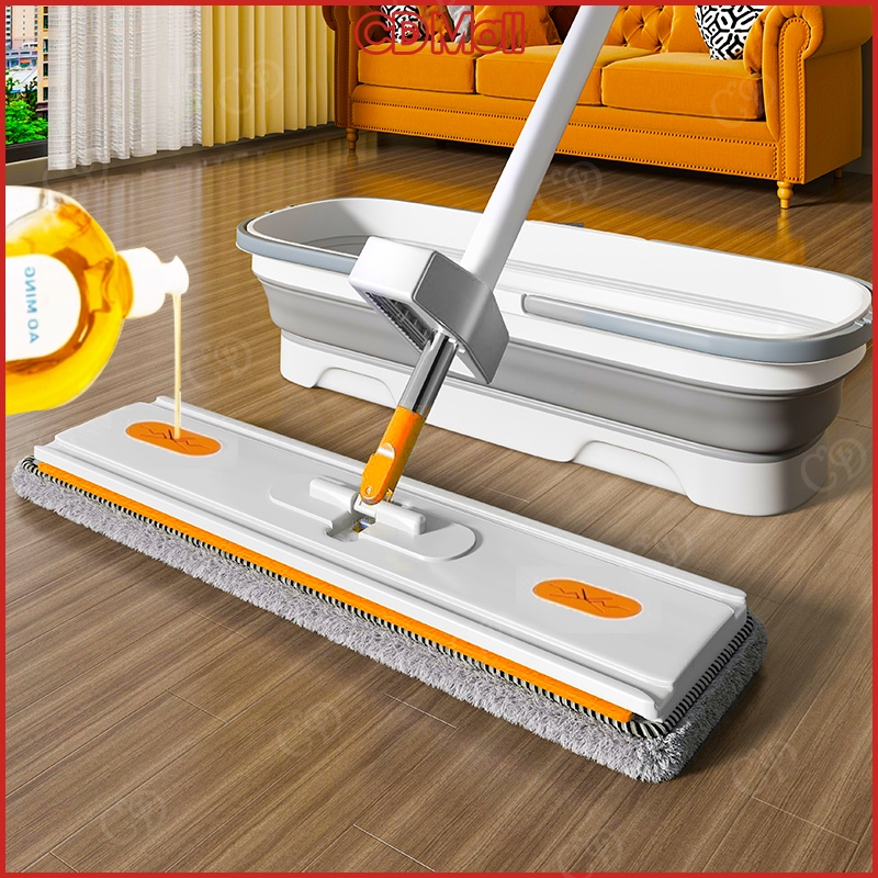 CD Mop with Squeezer and Cleaning Liquid Tank Map Floor Cleaning Wet ...