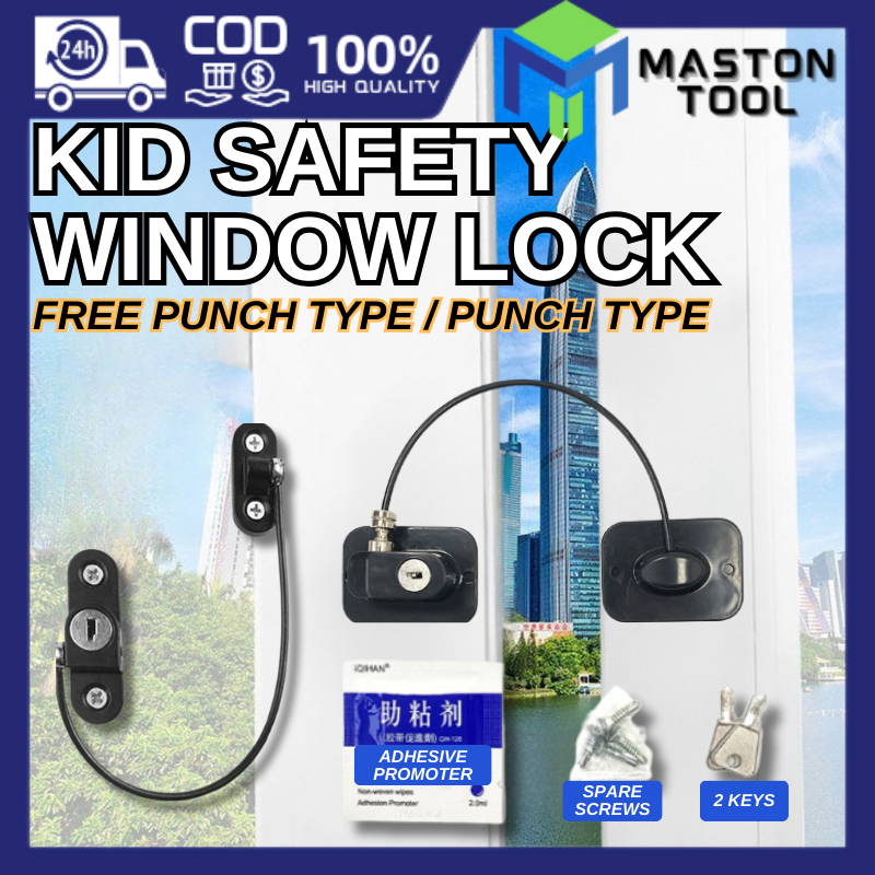 Kid Safety Window Lock Buckle Limiter Outside Open Inside Window Lock ...
