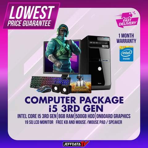 COMPUTER SET INTEL I5 2400 8GB 500GB INTEL HD GRAPHICS HP PRO TOWE CASE ...