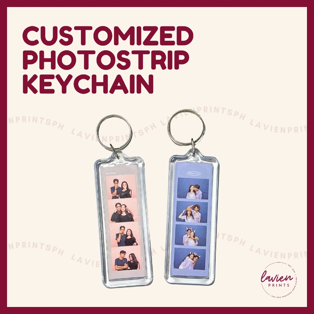 customized keychain photobooth photostrip / filmstrip | lavien prints ...