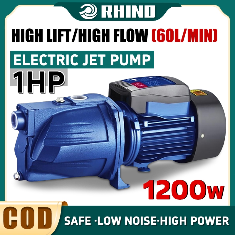 Booster pump 1HP Electric Jet Pump Water Pump Self Priming Heavy Duty Jet Booster Pump Motor ...