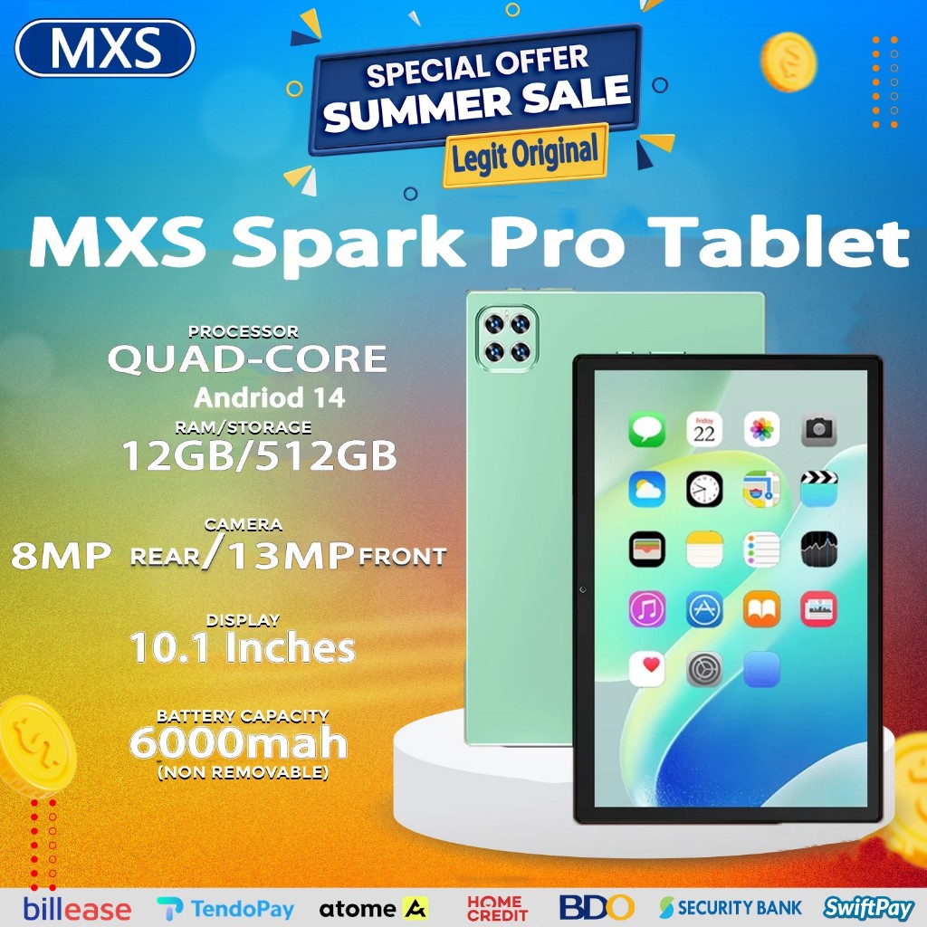Spark Pro tablet android tablet for kids 12GB+512GB 6000mAh Dual SIM ...