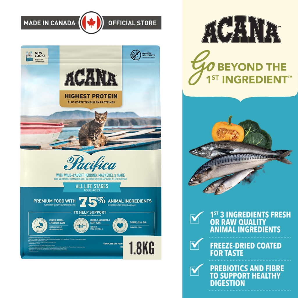 Acana Highest Protein Pacifica Cat 1.8kg | Shopee Philippines
