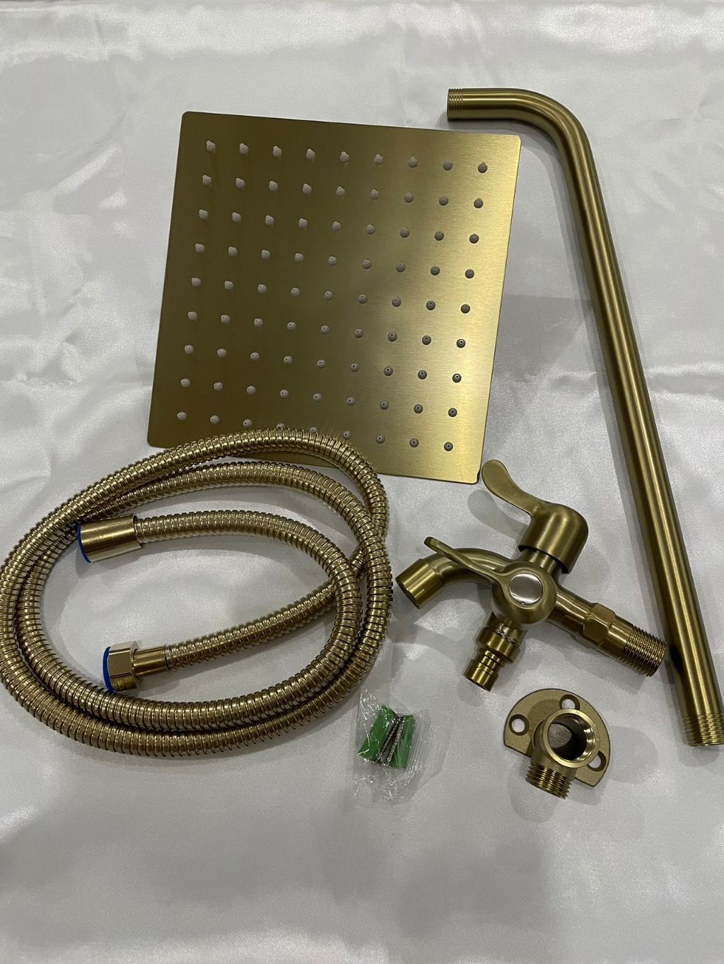 Brushed Gold Stainless Steel SUS304 8" Ultra Thin Top Overheaded ...