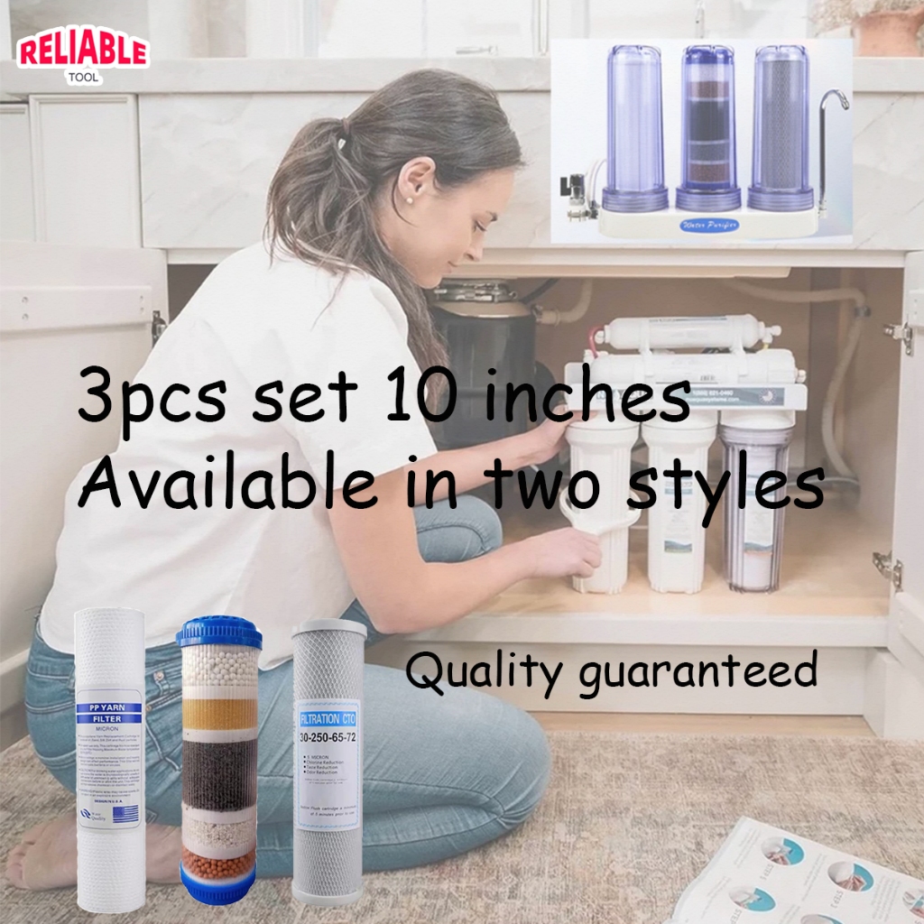 water filter 3 Stages 10 Inches Home Water Purification Replacement ...