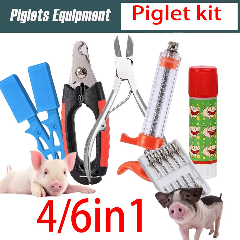 4/6 In1 Piglet tool Kit (Piglets teeth cutter + Pig Tail cutter ...