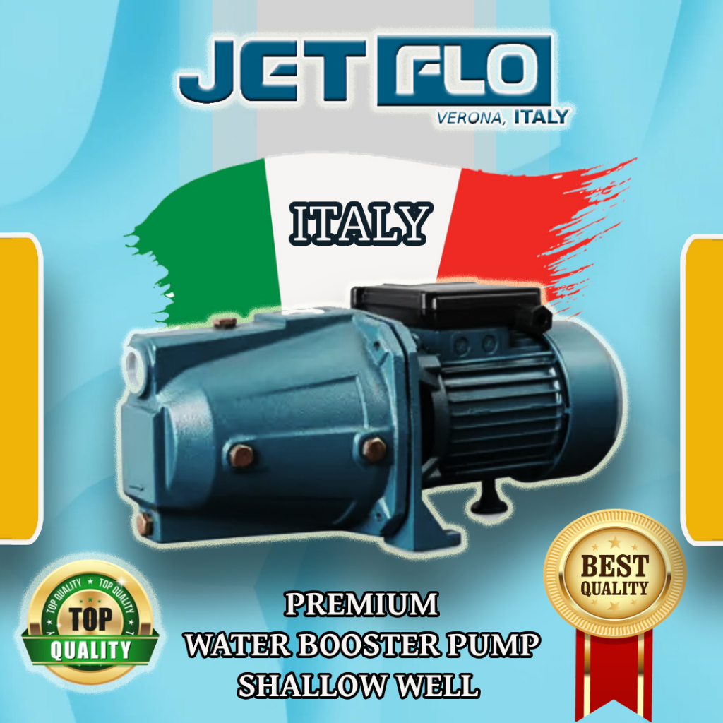 JETFLO ITALY Water Booster Pump Italy 1HP 750W 100% Copper with ...