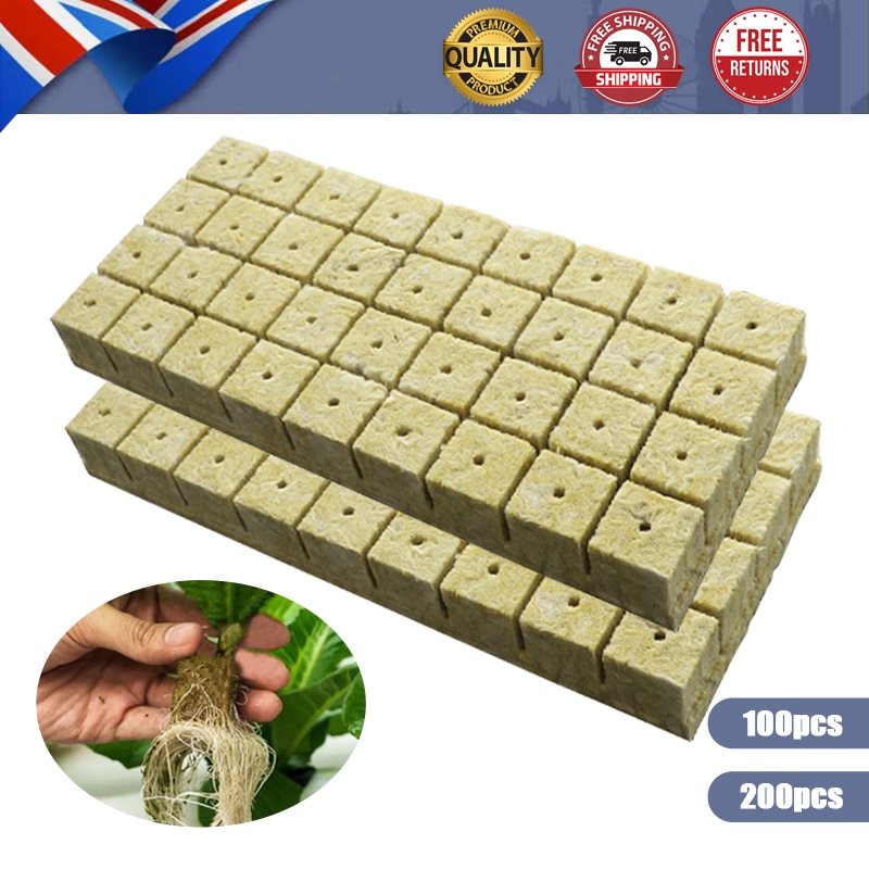 Planting Sponge Rock Wool Starter Plugs Hydroponic Grow Media Cubes ...
