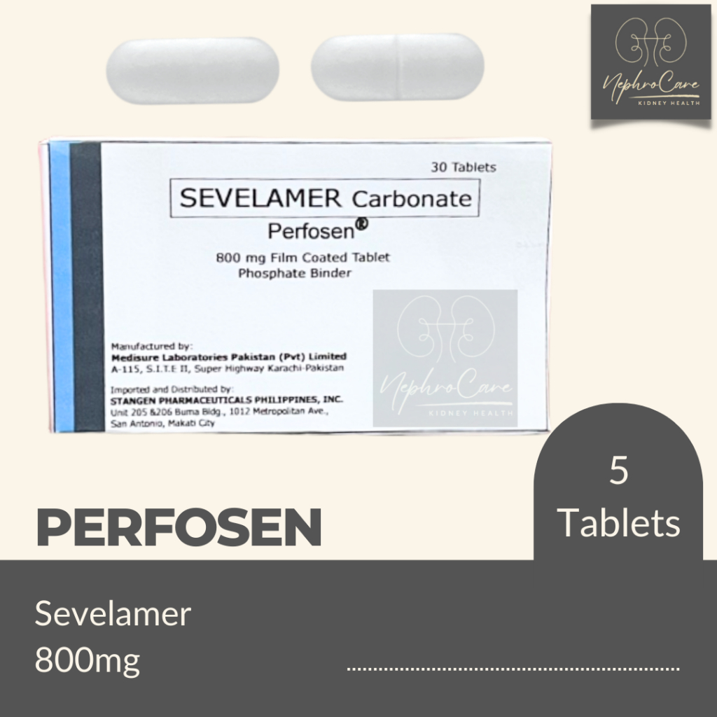 Perfosen Sevelamer 800mg Tablet l 1 & 5 Tabs | Shopee Philippines
