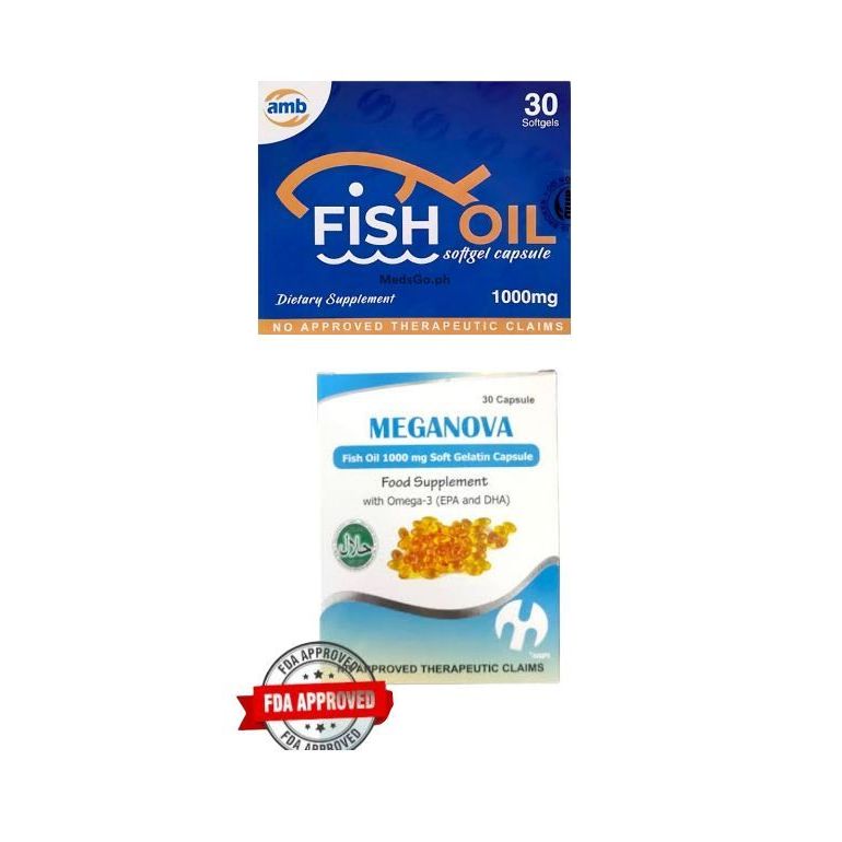 AMB / MEGANOVA Fish Oil 1000mg Soft gel (30's/box) | Shopee Philippines