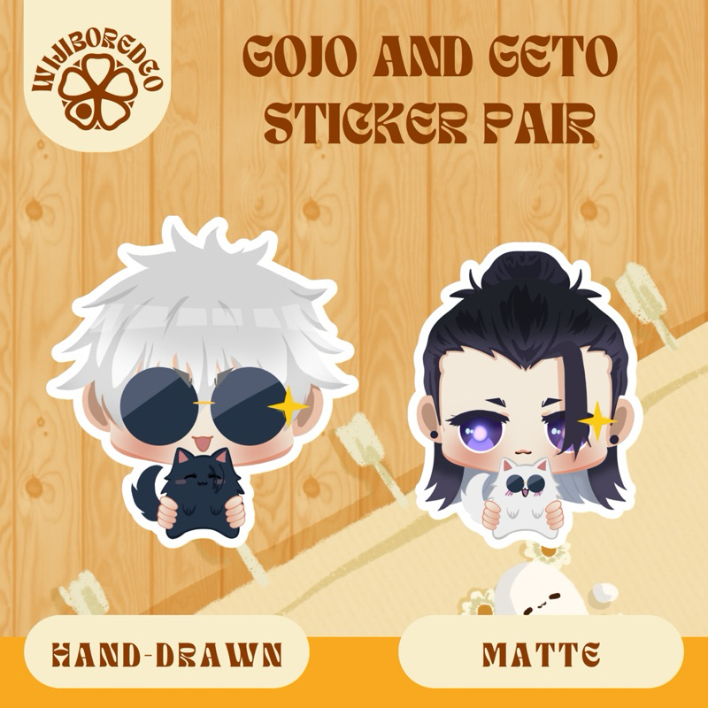 JJK sticker set, Gojo sticker, Getou Sticker, Gojo x Geto sticker, JJK ...
